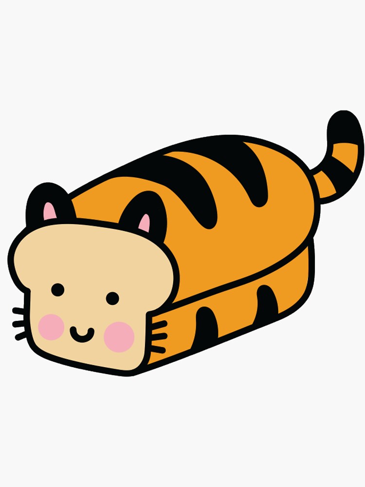 "Tiger Bread Loof" Sticker for Sale by LoofandTimmy | Redbubble