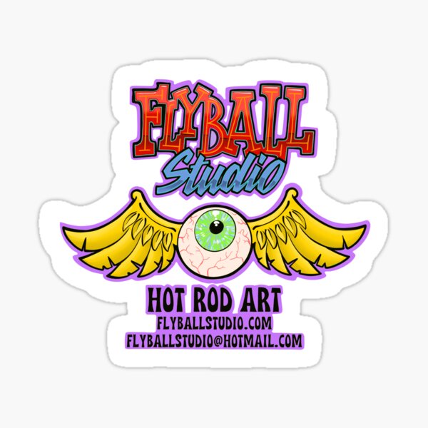 "Flyball Eyeball Logo" Sticker for Sale by FlyballStudio | Redbubble