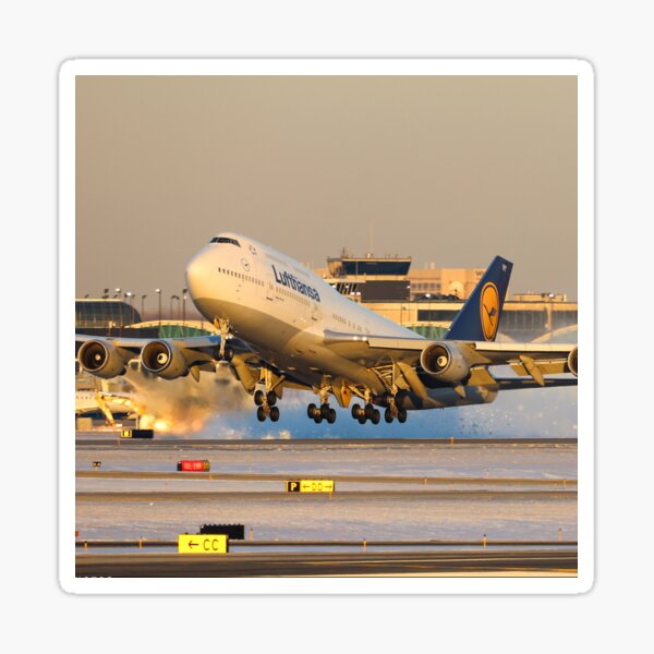 "Lufthansa Boeing B747-400" Sticker for Sale by BlueLightPlanes | Redbubble