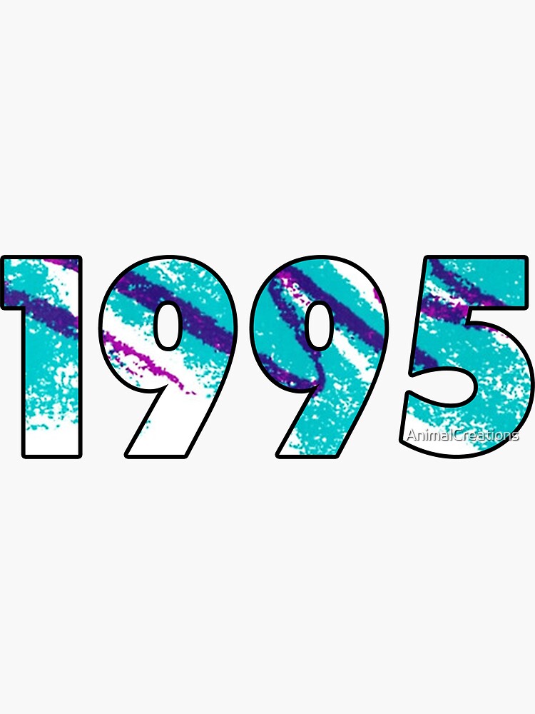 "1995 Retro" Sticker for Sale by AnimalCreations | Redbubble