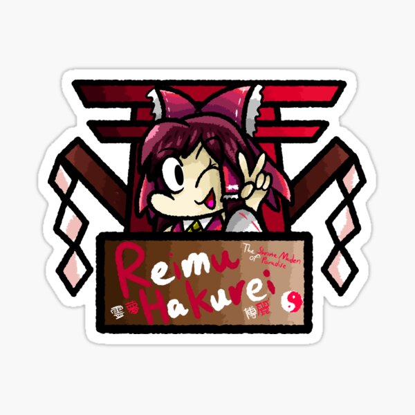 "Touhou Reimu Hakurei Logo" Sticker for Sale by C-Kappa | Redbubble