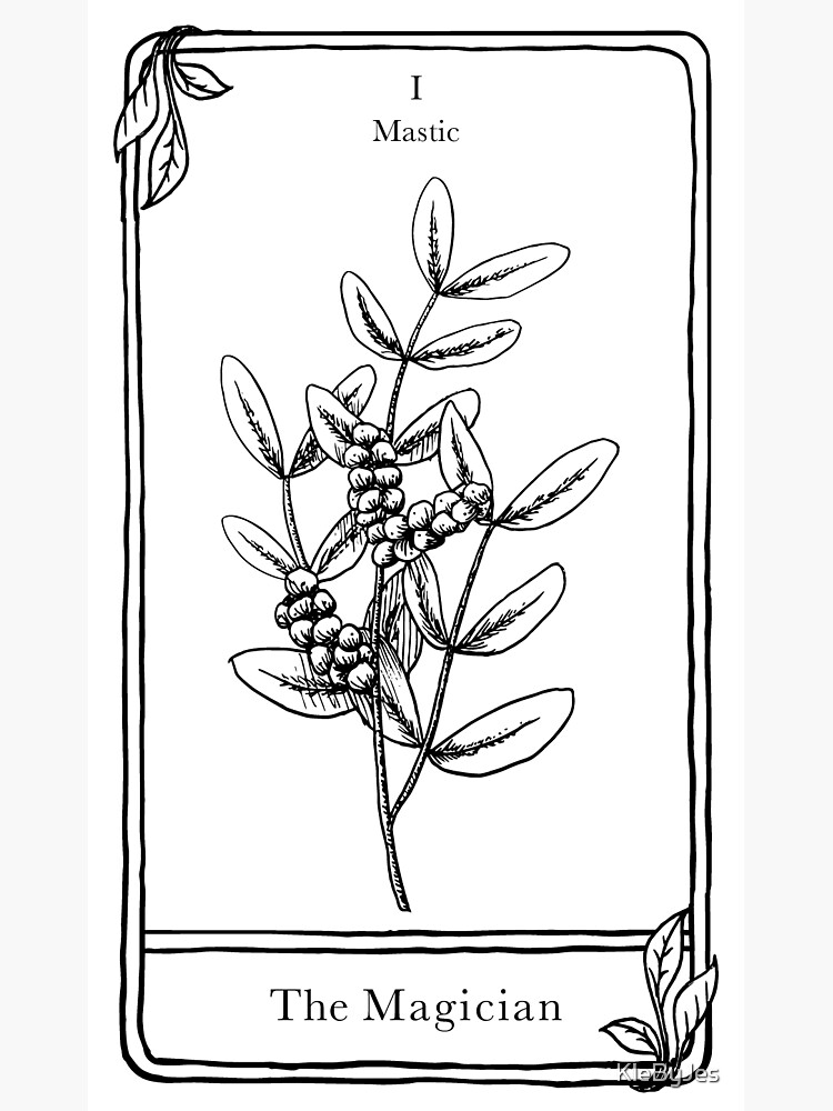 "The Magician Tarot Card Sticker | Mastic, Botanical, Plant, Seedling ...