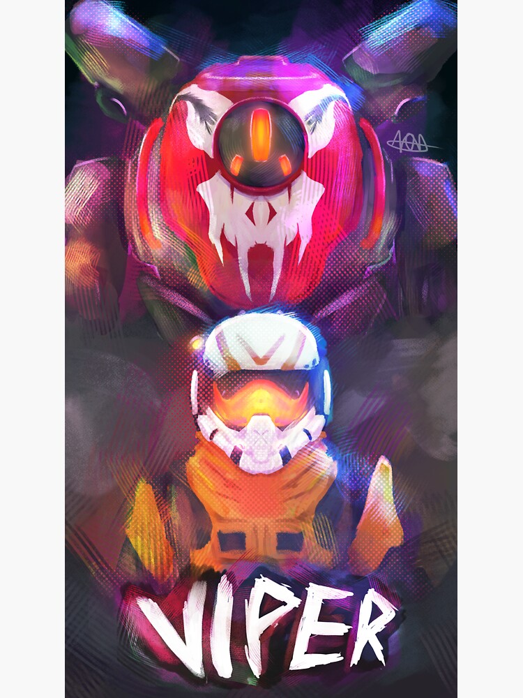 "Viper poster" Sticker for Sale by smashedplate73 | Redbubble