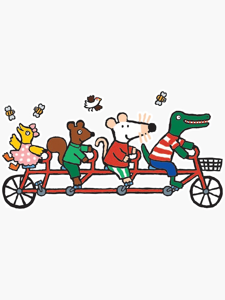 "Maisy, Tallulah, Cyril, and Charley" Sticker for Sale by radepsilon ...