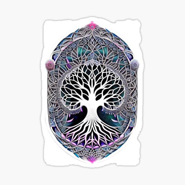 "Tree of Life with Deep Roots" Sticker by Transelasticart | Redbubble
