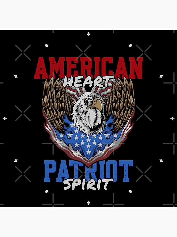 ""American Heart, Patriot Spirit"" Clock for Sale by ShirtCreekTees | Redbubble