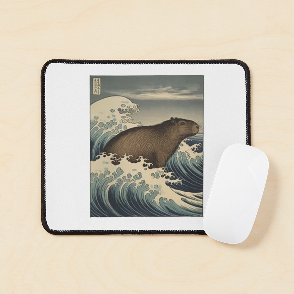 "Capybaras Riding Great Wave" Sticker for Sale by andreasatosi | Redbubble