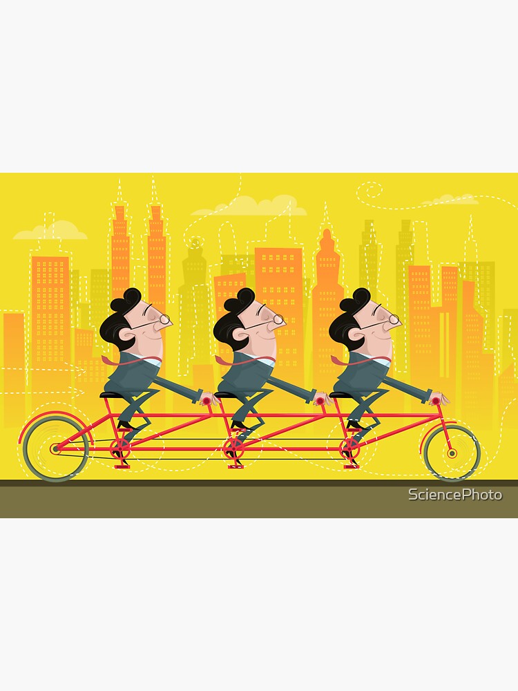 "Illustration of happy business partnership (F019/5256)" Sticker for Sale by SciencePhoto ...