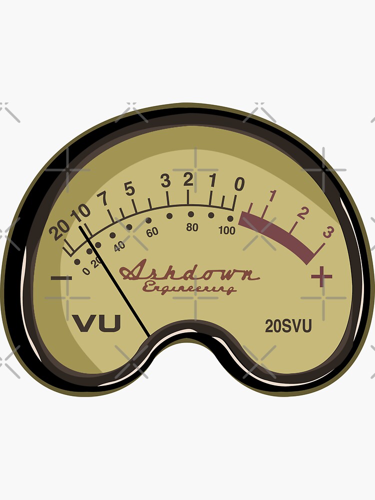 "Vintage Technics VU Meter" Sticker for Sale by boec gear | Redbubble