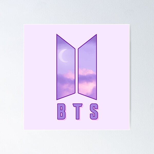 "BTS logo ( purple sky)" Poster for Sale by nelkrshop | Redbubble