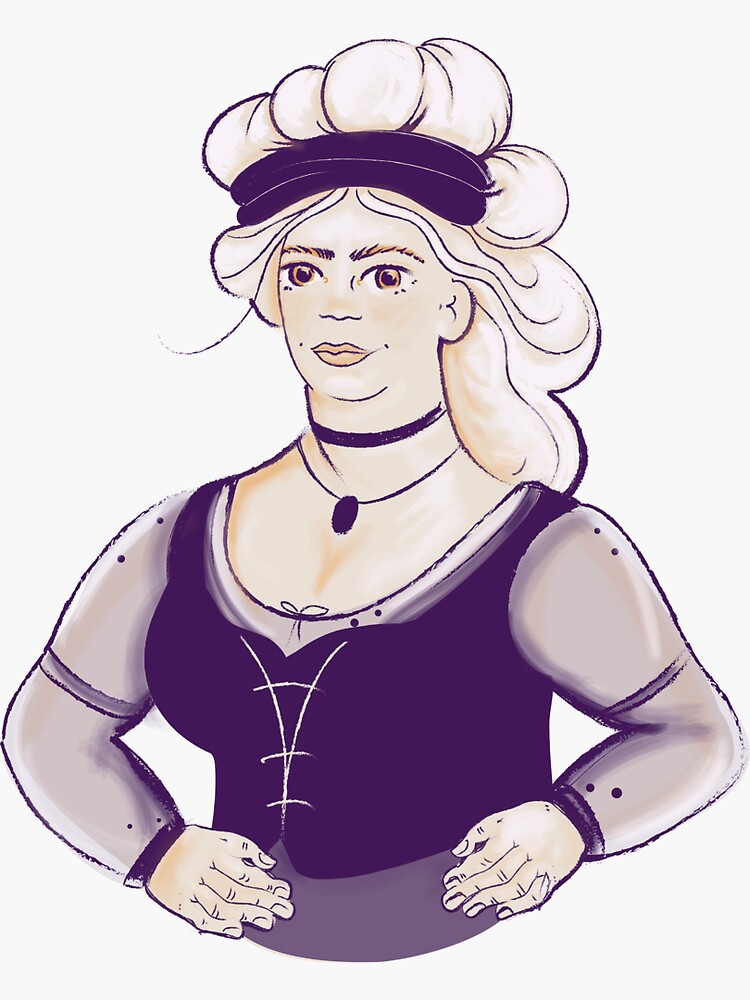 "The lady pirate, Charlotte Badger" Sticker for Sale by GoodYarns ...