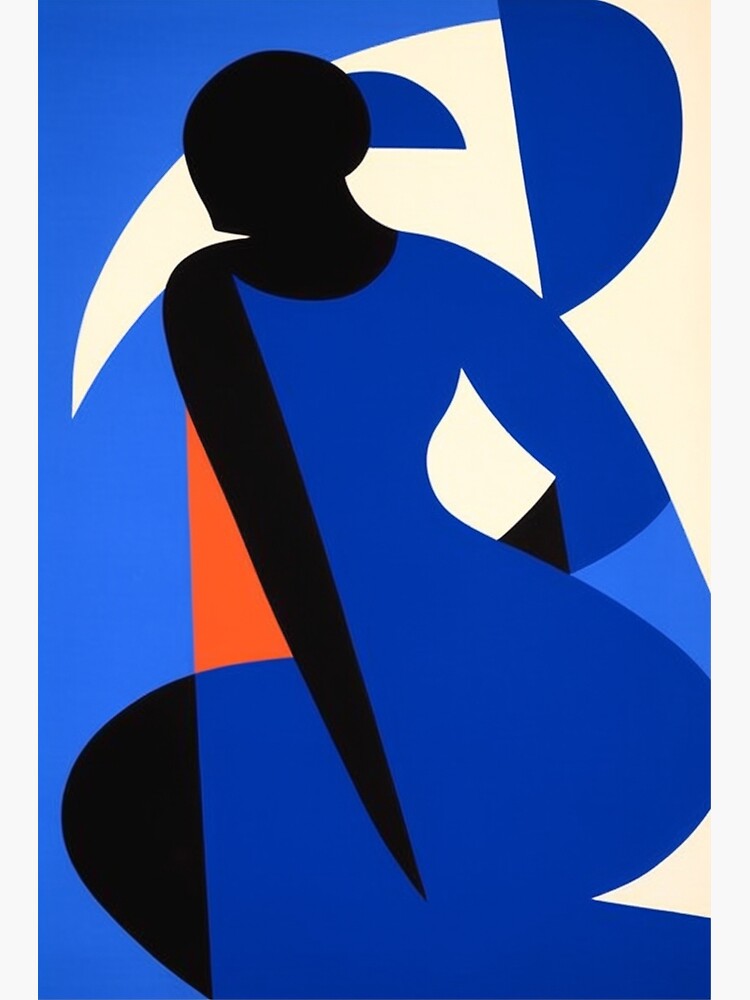 "Blue nude matisse poster, Minimalistic Blue Matisse Poster, Henri ...