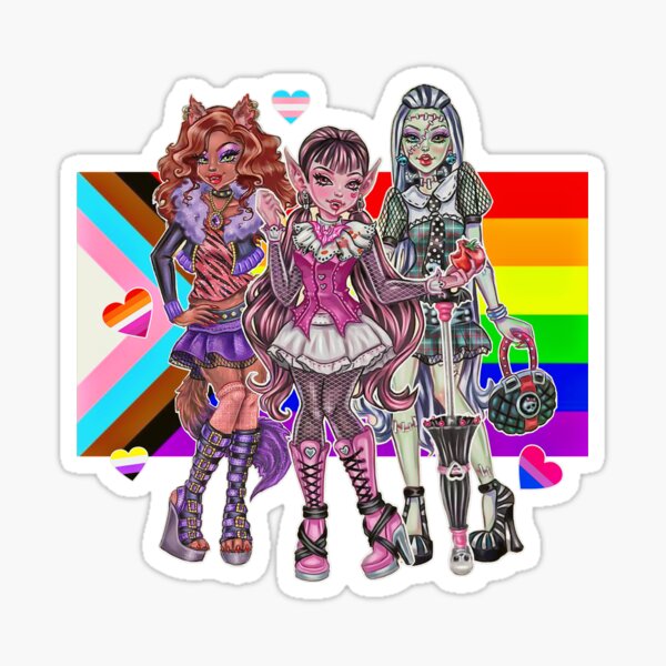 "MONSTER HIGH LGBTIQ" Sticker for Sale by ARTRAVESHOP | Redbubble
