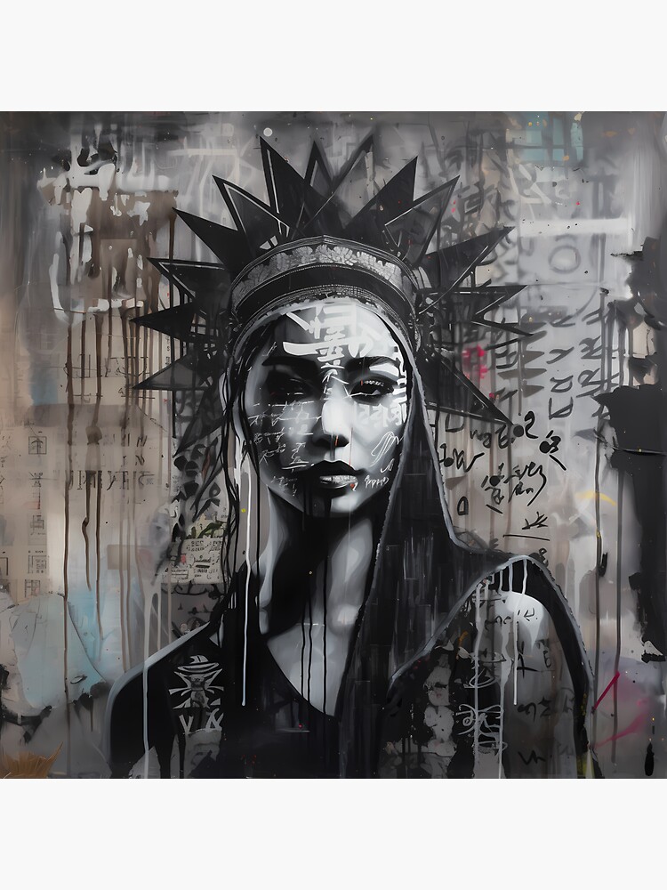 "A street art - inspired interpretation of the libety" Sticker by ...