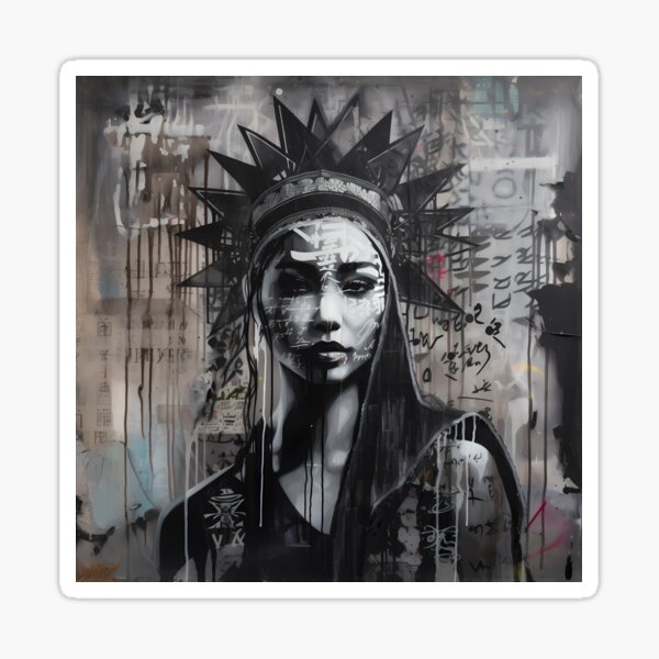 "A street art - inspired interpretation of the libety" Sticker by ...