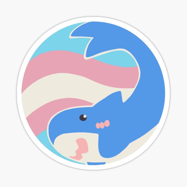"Trans Blahaj / Shark" Sticker for Sale by Ashkamarii | Redbubble