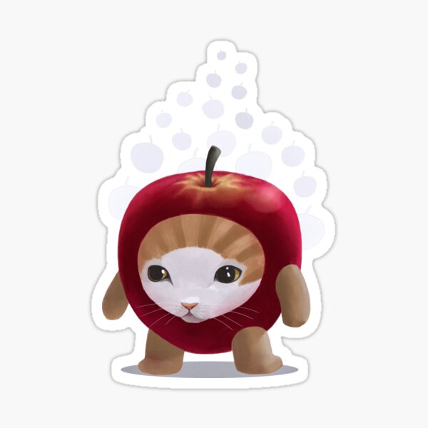 "Apple Cat Meme" Sticker for Sale by Mashz | Redbubble