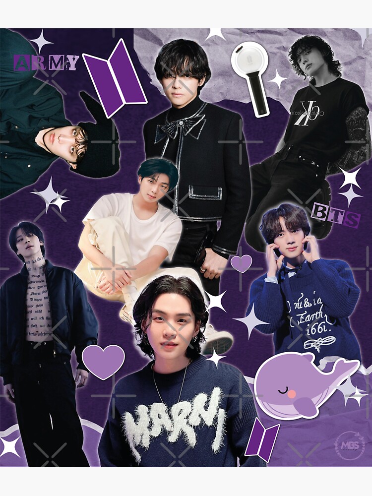 "bts collage design" Sticker for Sale by mbs-desing | Redbubble
