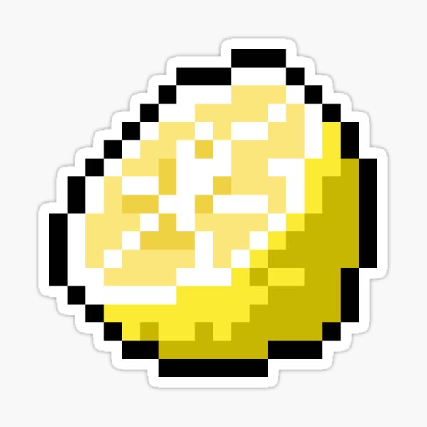"Pixel Lemon Slice - pixel food art" Sticker for Sale by LittleFoodShop ...