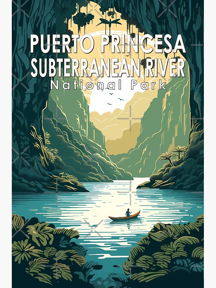 "Puerto Princesa Subterranean River National Park Philippines Travel Art Vintage" Poster for ...