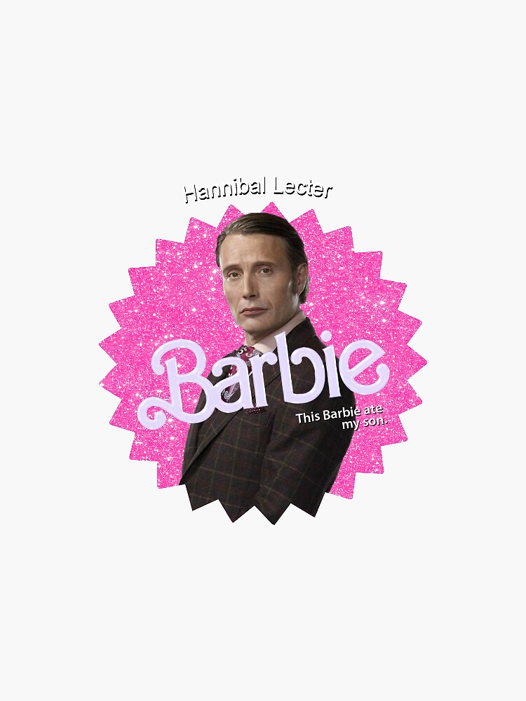 "Hannibal Barbie Hannibal Lecter Mads Mikkelsen Hannigram" Sticker for Sale by shopellie | Redbubble