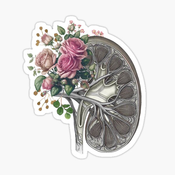 "Kidney section and pink roses, the importance of kidney health, kidney ...
