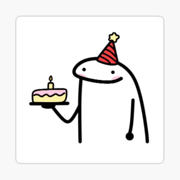 "Flork Birthday" Sticker for Sale by onlyheba | Redbubble