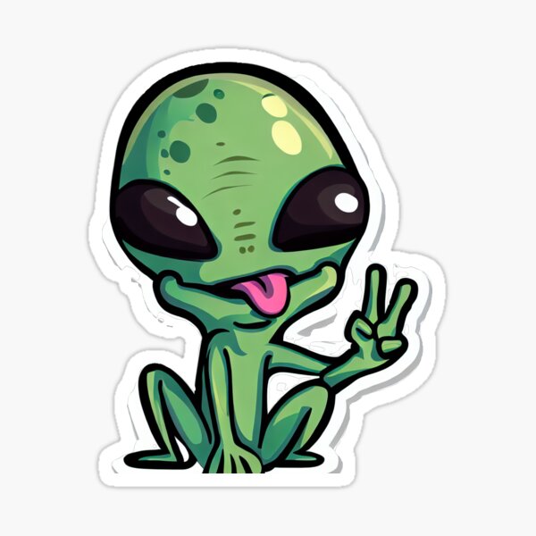 "Fun Alien" Sticker for Sale by Adrplatinium | Redbubble
