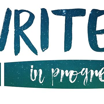 "Writer in progress!" Sticker for Sale by MOREDANKMEMES | Redbubble