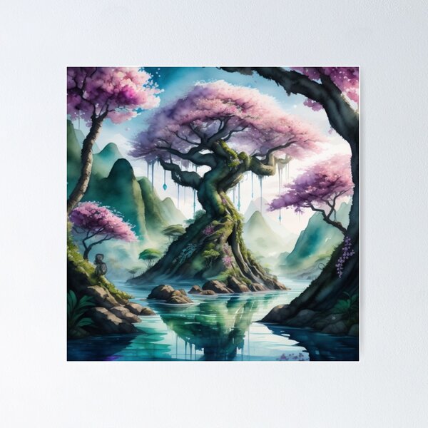 "Cherry Blossom Tree" Poster for Sale by NLDStudios | Redbubble