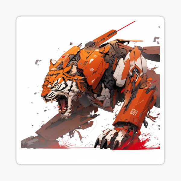"sabertooth mech" Sticker for Sale by HiDefArt | Redbubble