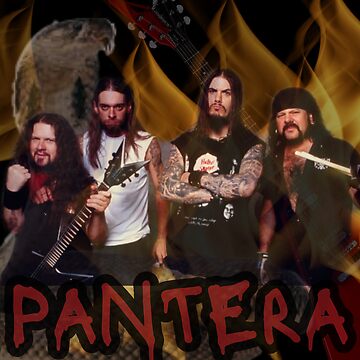 "Badass Pantera Snake Fire Design" Sticker for Sale by Silly Goose ...