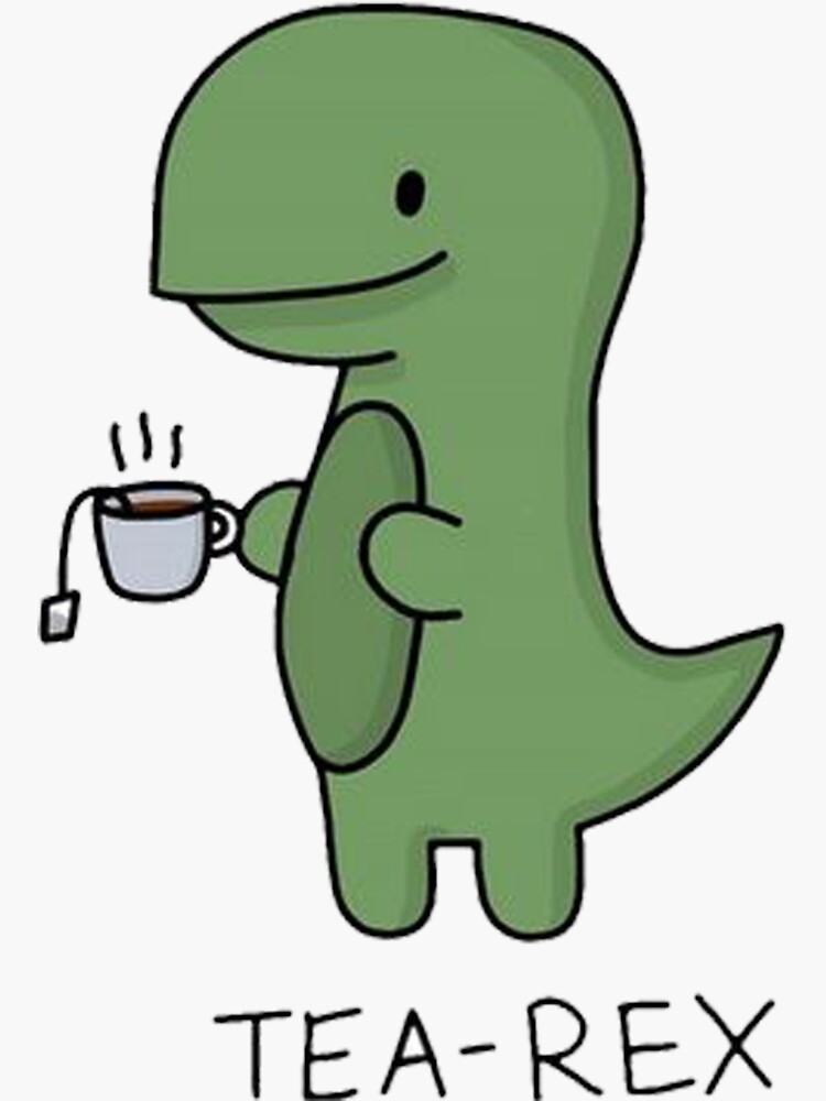 "'Tea-Rex' Illustration green" Sticker for Sale by KatelinWunsch ...