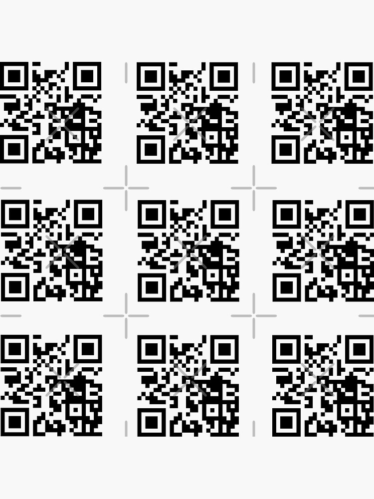"Rickroll QR code STICKER PACK" Sticker for Sale by Kyiomi | Redbubble