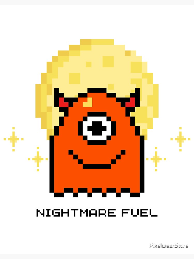"Pixel Nightmare: One-Eyed Menace" Sticker for Sale by PixelwearStore ...