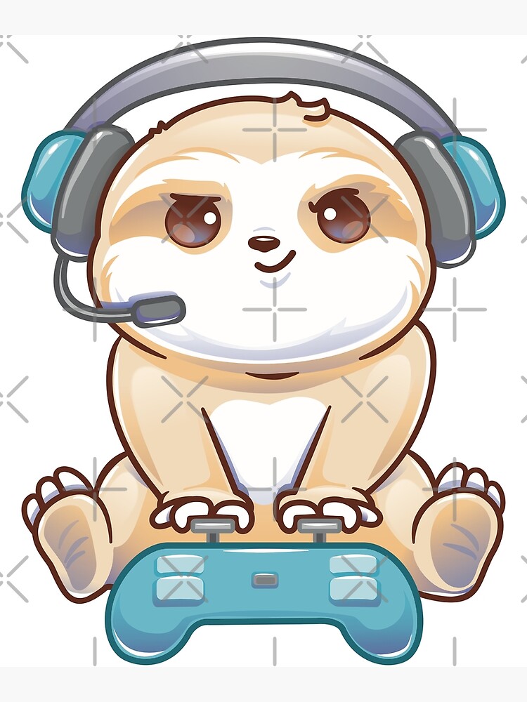 "Gamer Sloth Gaming Video Game player " Poster for Sale by pablomendoza ...