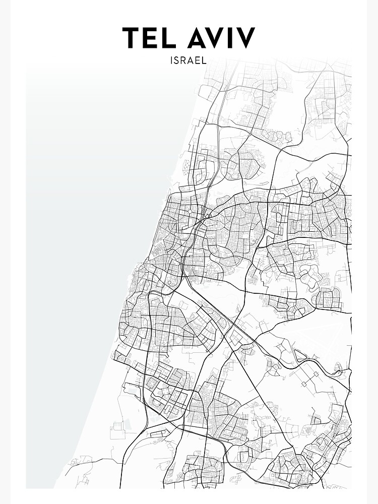 "Tel Aviv City Map" Poster for Sale by OrtaMaps | Redbubble