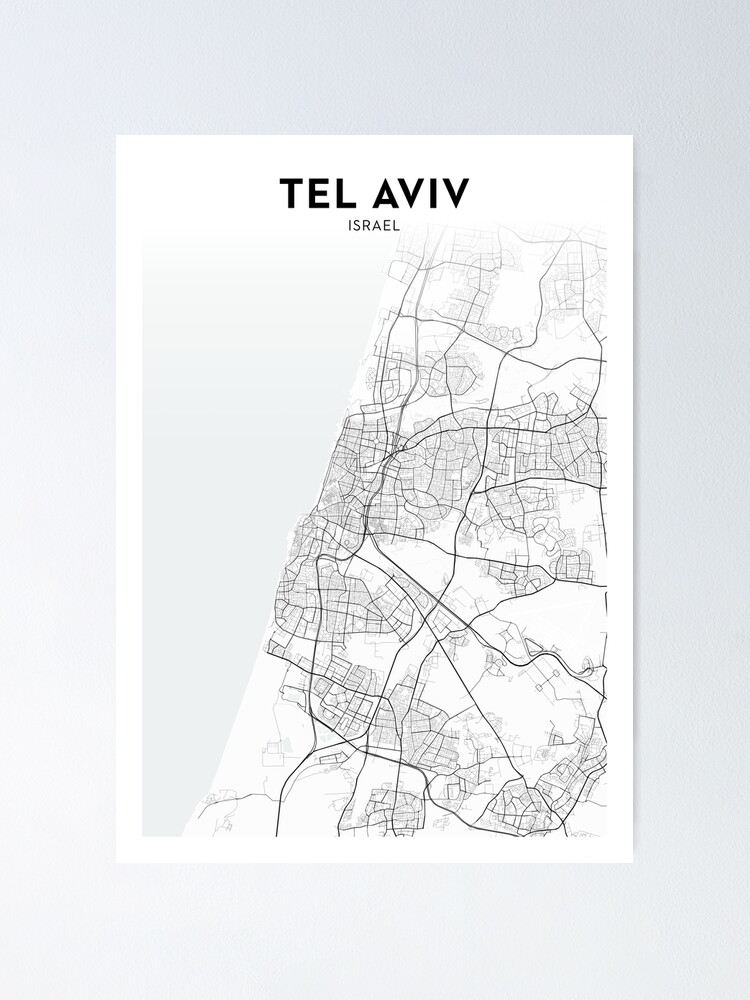 "Tel Aviv City Map" Poster for Sale by OrtaMaps | Redbubble