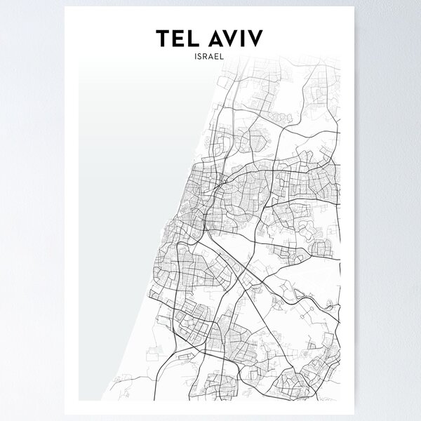 "Tel Aviv City Map" Poster for Sale by OrtaMaps | Redbubble
