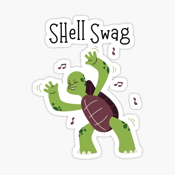 "Shell Swag" Sticker for Sale by mkzmerch | Redbubble