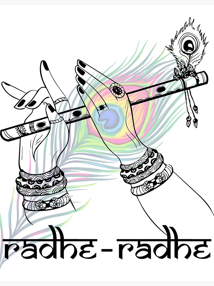 "Radhe Radhe" Poster for Sale by SSFabricGallery | Redbubble
