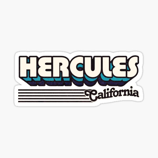 "Hercules, California | Retro Stripes" Sticker for Sale by retroready ...