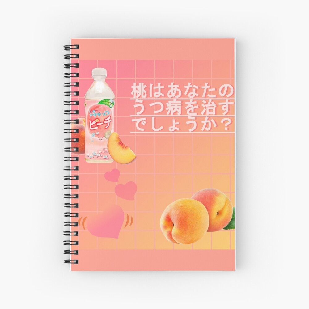 "Peach Aesthetic " Spiral Notebook for Sale by peachii-draws | Redbubble