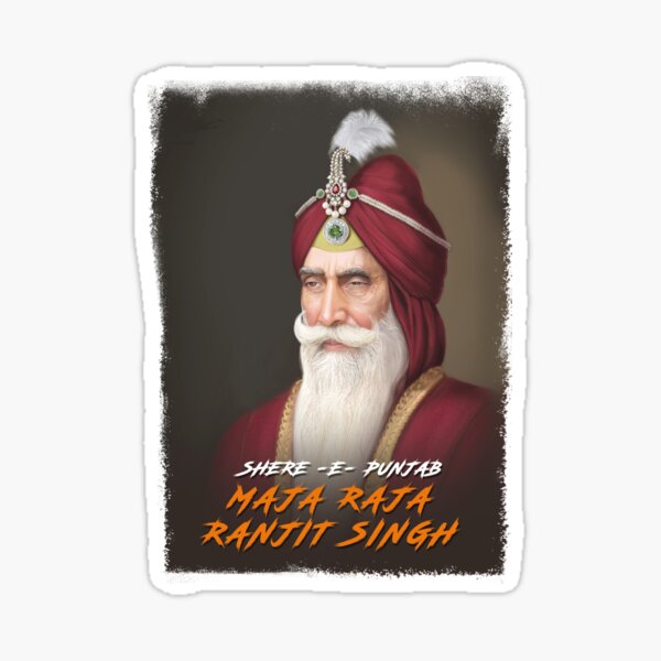 "MahaRaja Ranjit Singh" Sticker for Sale by GeorgeEmmanual | Redbubble