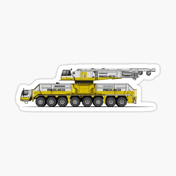 "Heavy Crane 9" Sticker for Sale by Heavy Machinery | Redbubble