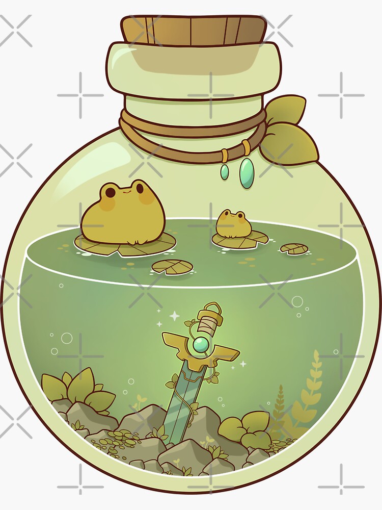 "Magic frog potion" Sticker for Sale by Rihnlin | Redbubble