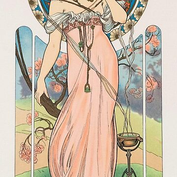 "French Perfume Ad (1899) - Alphonse Mucha" Sticker for Sale by ...