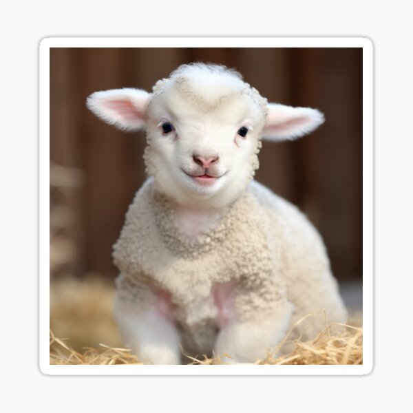 "Cute Baby Sheep - Cute Baby Animals " Sticker for Sale by baby-animal ...