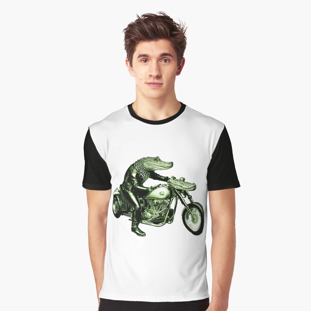 "Alli gator moto biker" Sticker for Sale by luckymando | Redbubble