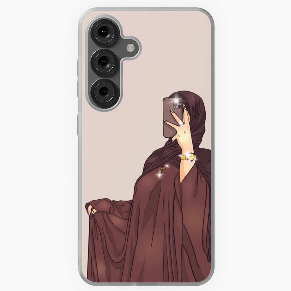 "HIJABI WEARING ABAYA HOLDING PHONE" Sticker by WABEY | Redbubble